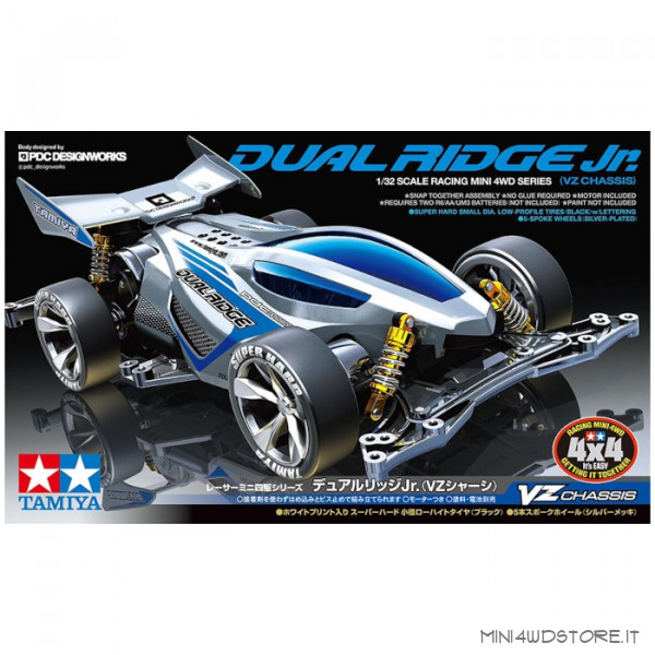 Tamiya 18096 - Mini 4WD Dual Ridge Jr. con Telaio VZ